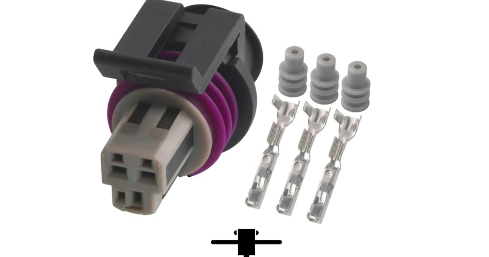 3-pin pressure sensor Delphi Connector - Electrical Connectors ...