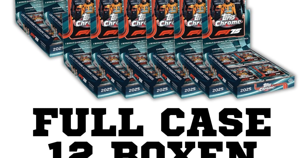 FULL CASE = 12x Topps 2025 F1 Chrome Hobby Box PYT/PYD #2 (Box Break ...