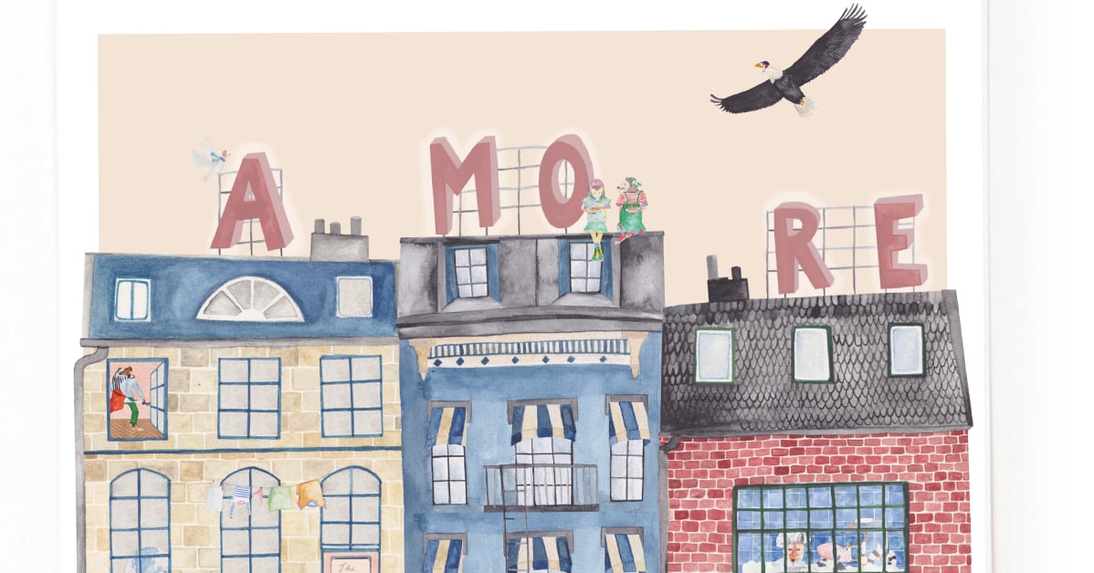 "AMORE" große Postkarte - POSTKARTEN - SHOP | Café Ma