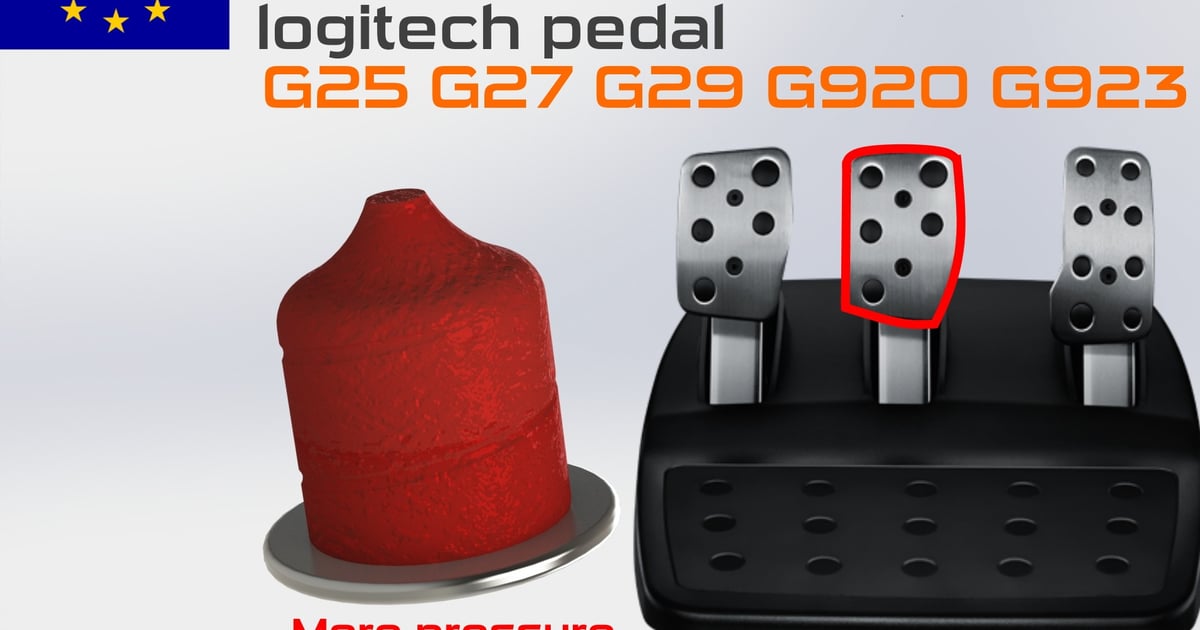 RUBBER upgrade logitech pedal shock absorber MOD g25 g27 g29 g920 g923 ...