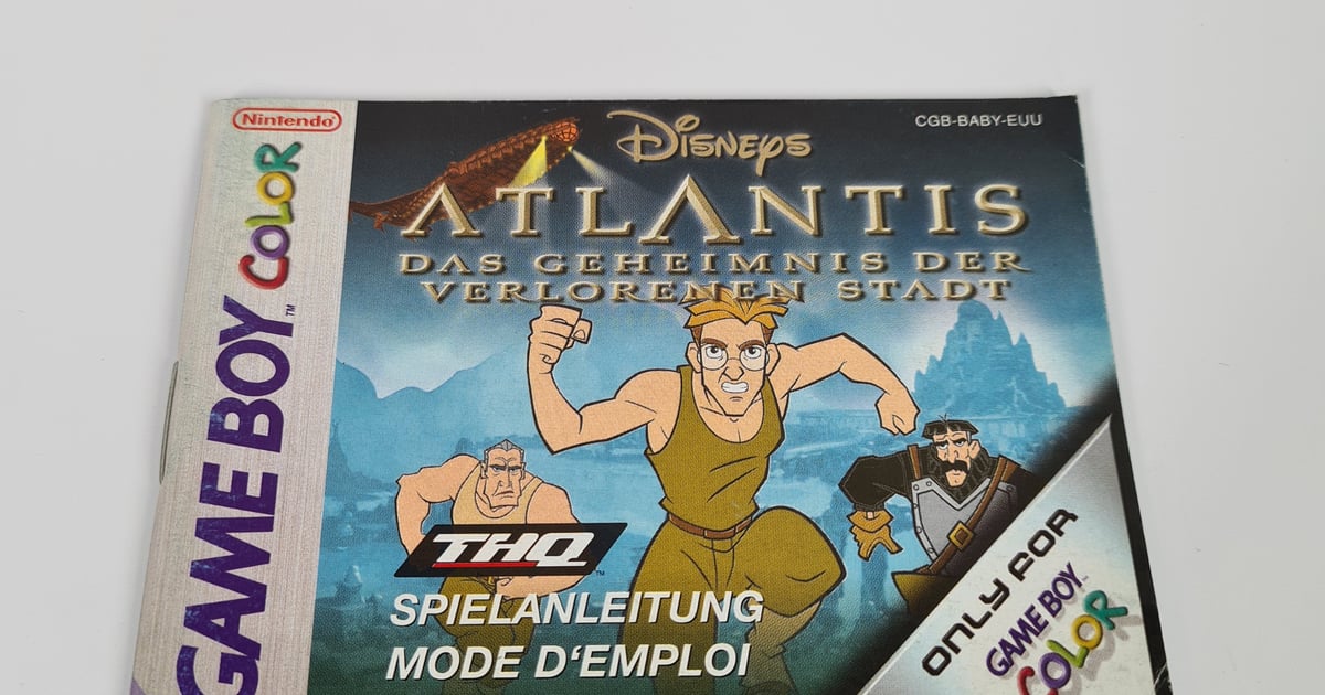 atlantis spielanleitung gameboy color - GB Anleitungen - Shop ...