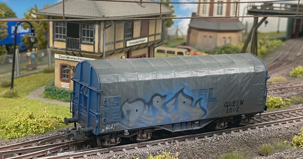 Piko Spur H0 58037 Schiebeplanenwagen ÖBB STELL gealtert Patiniert ...