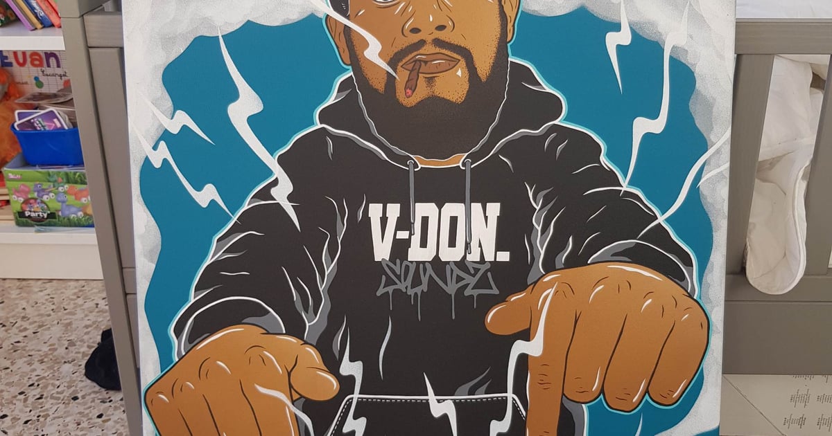 V-DON SMOCK THE MPC / canvas paint - PAINTING - Shop | Befaoner.com