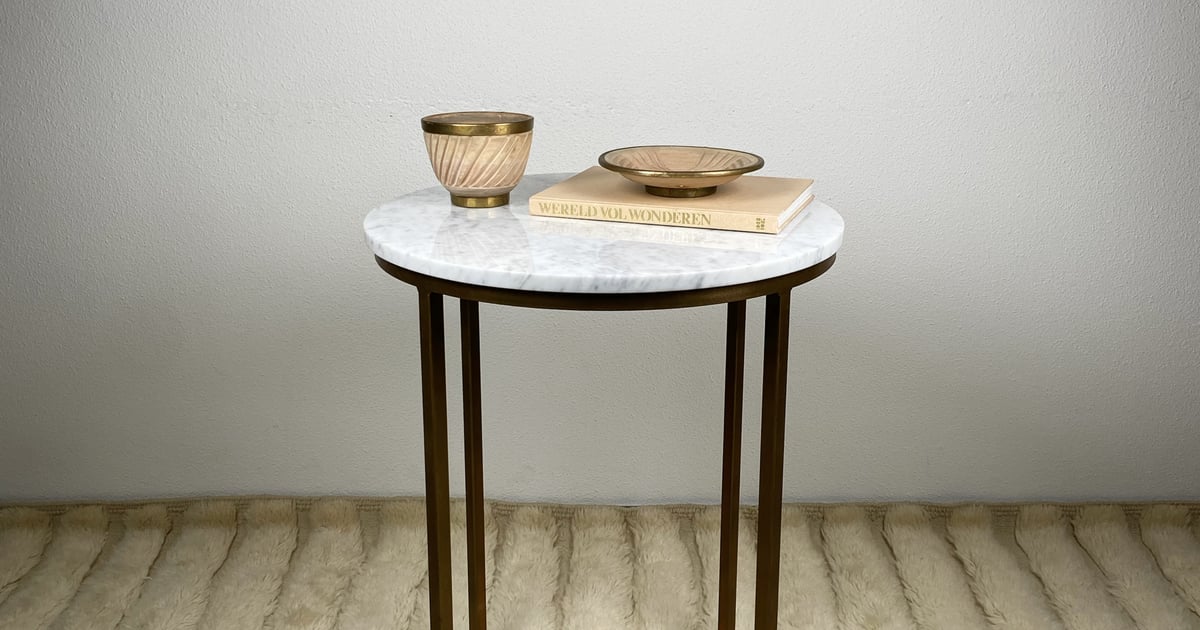 LB designed marmeren tafel - Vintage Marble tables / Marmeren tafels ...