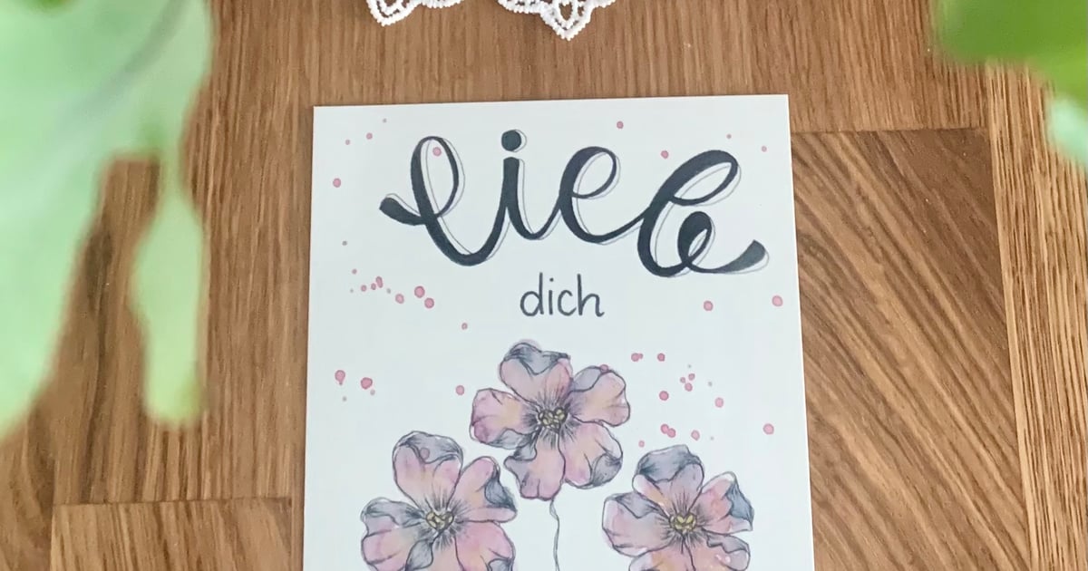 Postkarte light: lieb dich - Liebe/Freundschaft - Online Shop | Frau_Ella