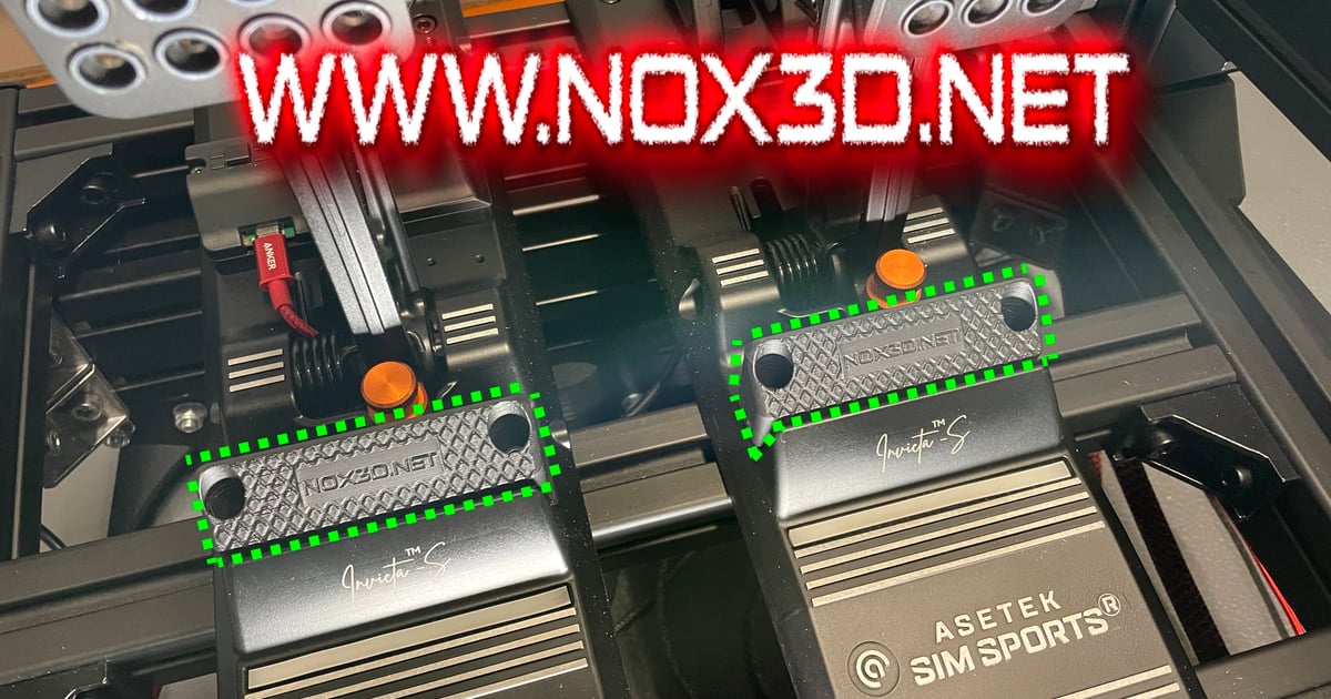 ASETEK invicta forte PLATE STOP Grip fix upgrade for single pedals ...