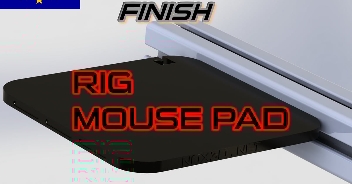 Mouse Pad CARBON rig fix support simracing Aluminium Profile Extrusion ...