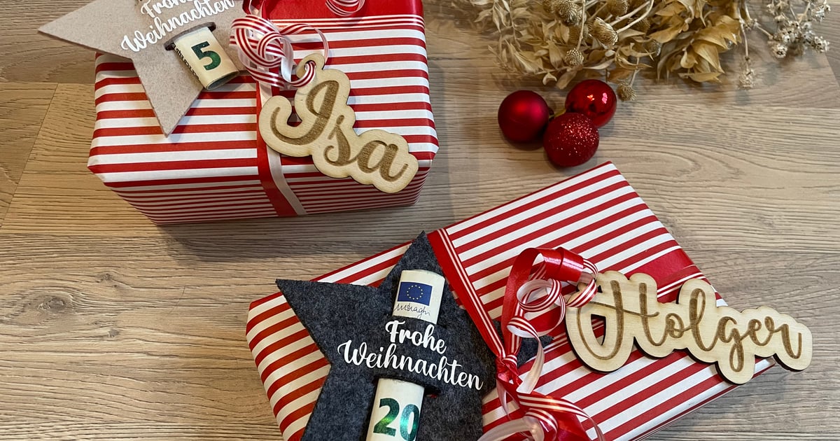 Geldgeschenk Filzstern dunkelgrau - Weihnachten - Shop | Für Dich von ...