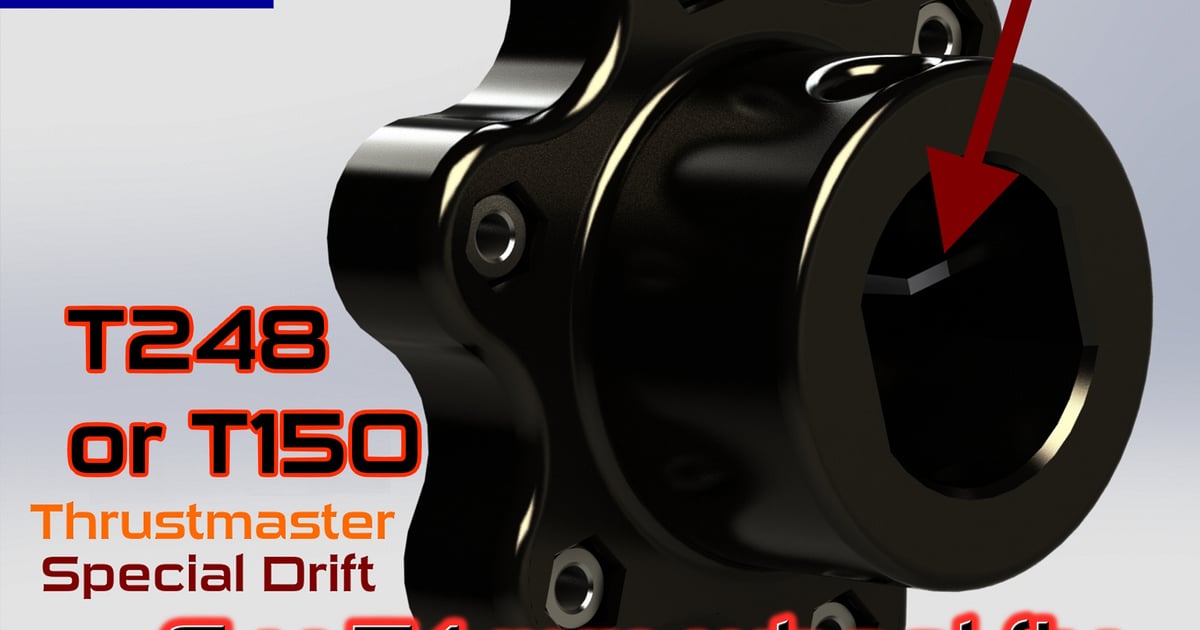 STEEL tooth Adapter hub T248 thrustmaster special for 6x74mm wheel ...