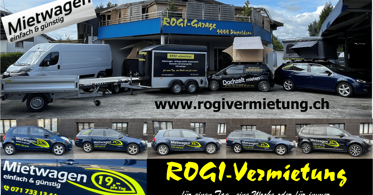 Auto-Vermietung - Vermietung | ROGI-Garage AG