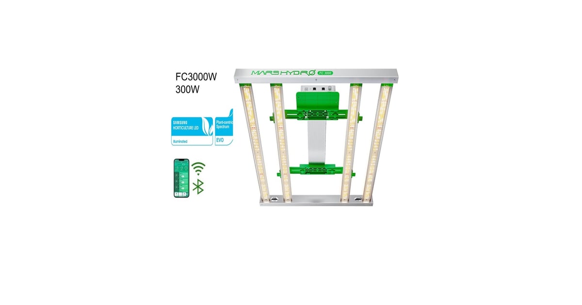 MarsHydro FC3000-EVO Samsung LM301H Smart 300W - Growlampen - Home ...