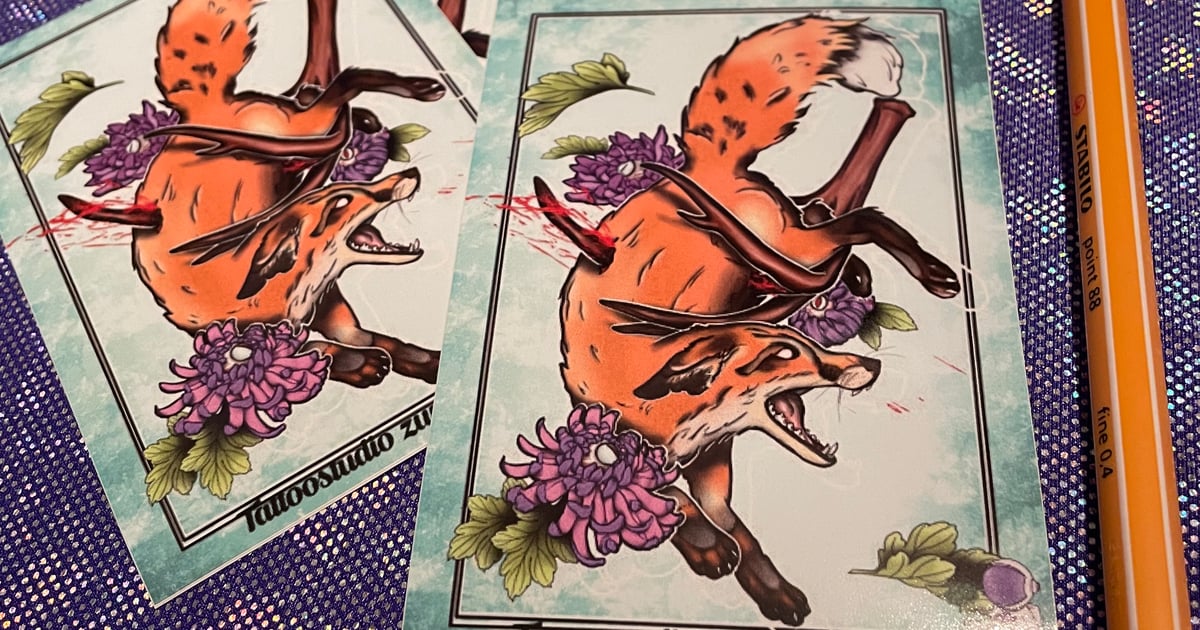 Sticker "Fuchs" 10er Set - Sticker - Shop | zum Veganauten