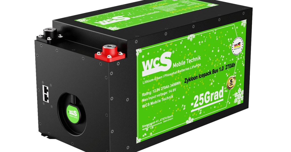 WCS Mobile Technik Zykloon Icepack BUS 1.0 270 Ampere - Batterien ...