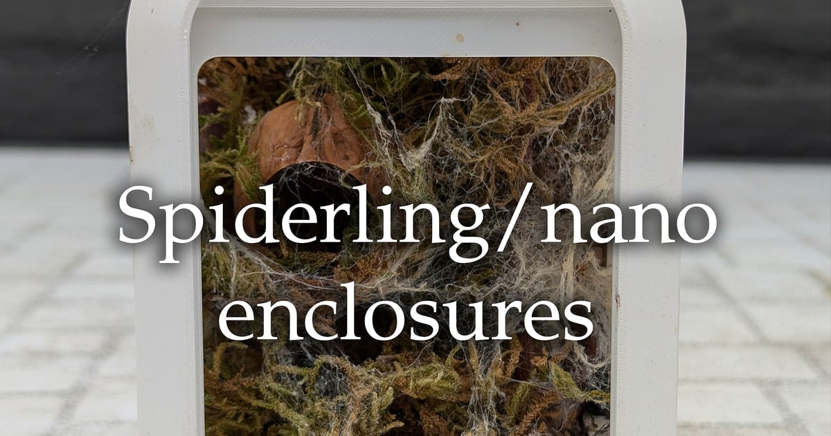 Spiderling nano enclosure arboreal/terrestrial (tarantula/jumpingspider ...
