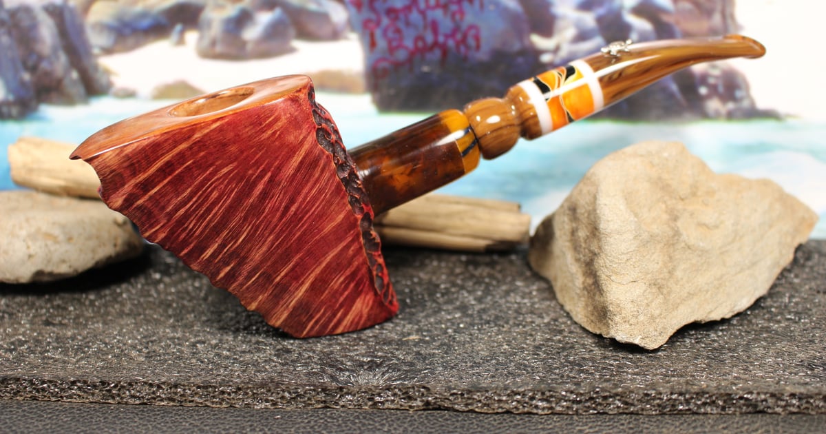 Unikat Freehand Pfeife mit echter Naturborke (171256) - Shop | Tortuga Babes Pfeifen