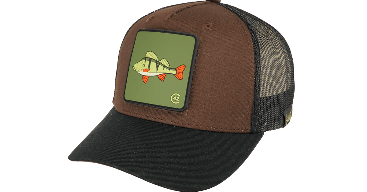 Trucker Cap Braun/Schwarz inkl. Patch "Barsch" - Caps - Shop | Trucker Caps | Klett Patches ...