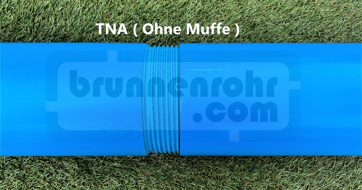 DN 150 6 Zoll Brunnenrohr Vollwandrohr Glattwand TNA Gewinde ohne Muffe ...