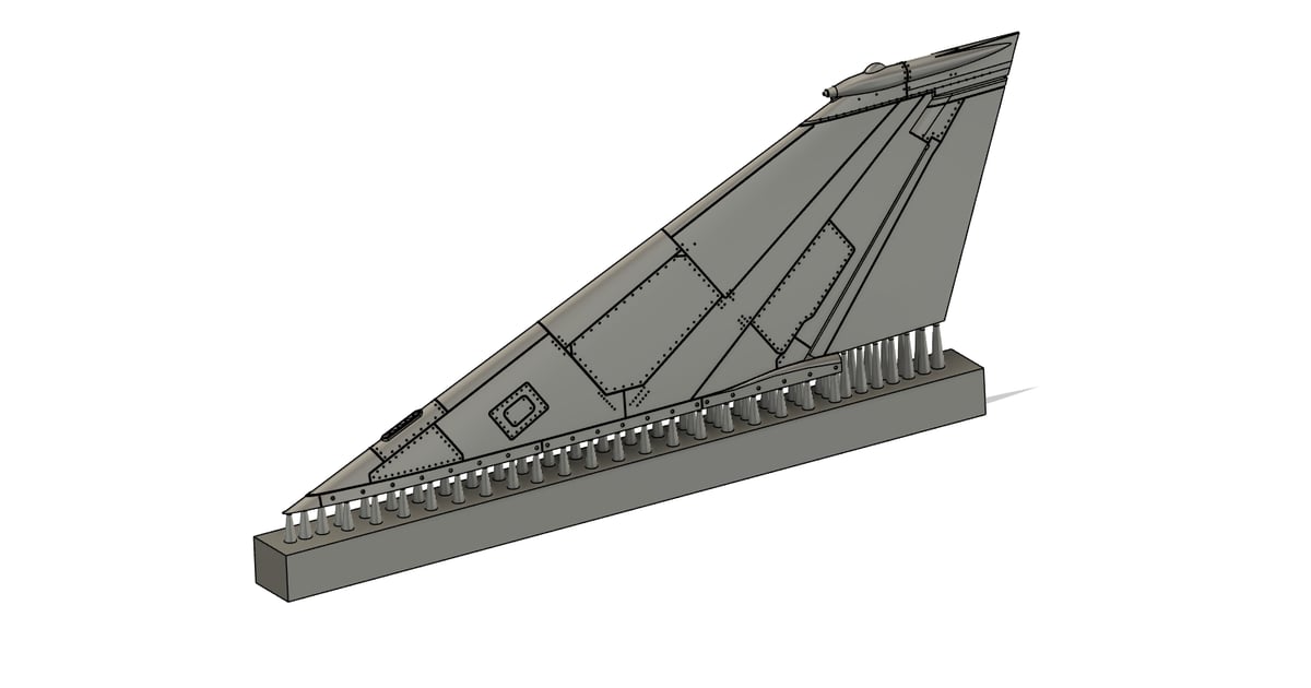 Tail for DNK Typ 1 without RWR - Saab 35 Draken - Shop | Wolf 3D Resin ...