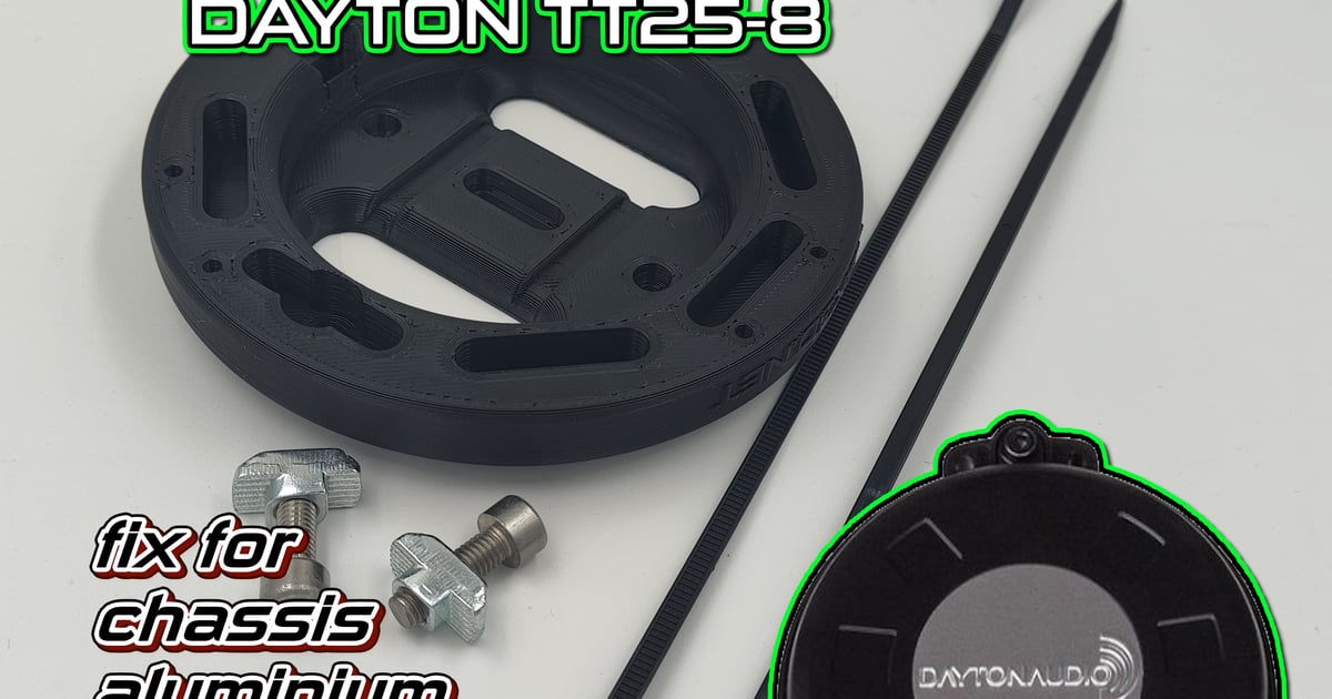 TT25-8 dayton audio bass shaker puck simracing rumble mount fixation ...