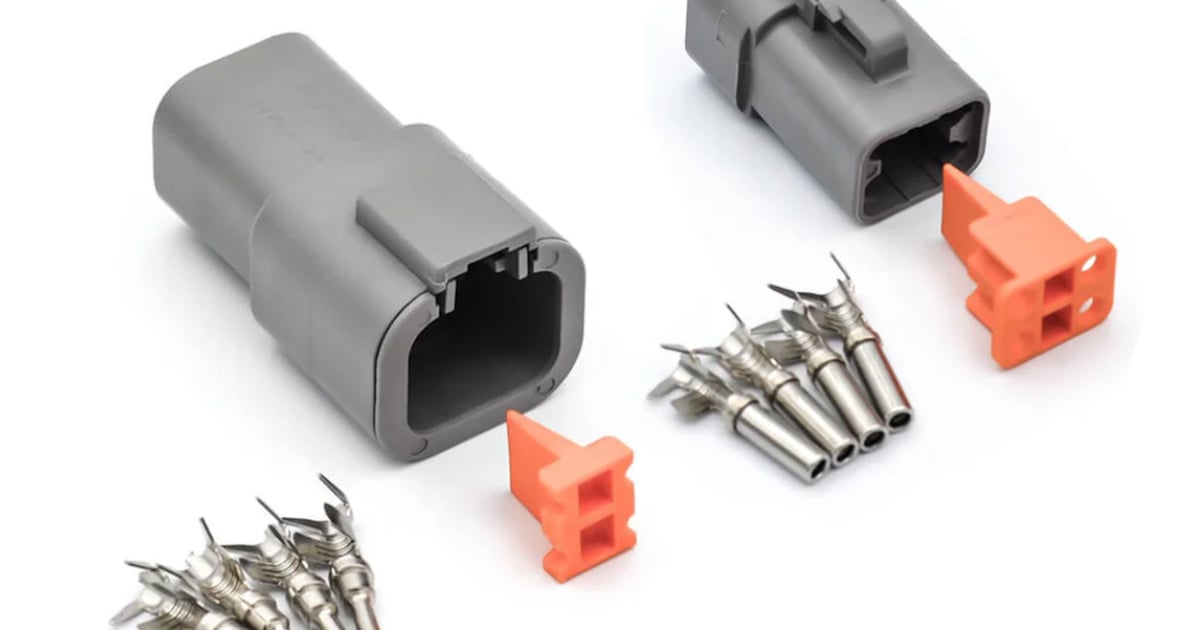 Deutsch DTP 4 pins connector set (High current) - Deutsch connectors ...