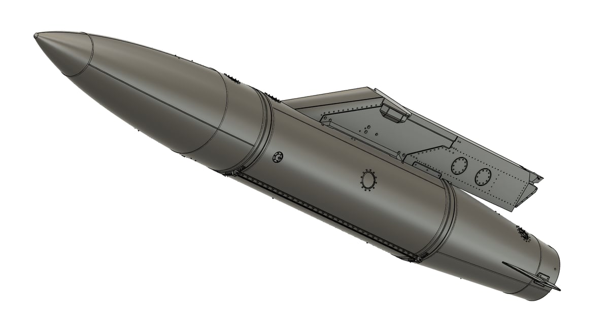 370 GAL Wing Fuel Tank (Pylon Typ 1) - F-16 - Shop | Wolf 3D Resin Parts