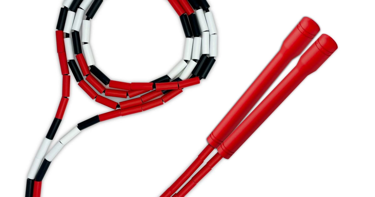 Long Handle Beaded Rope "Red Milk" - Long Handle Freestyle Beaded Ropes - Shop | Jumprope.Berlin