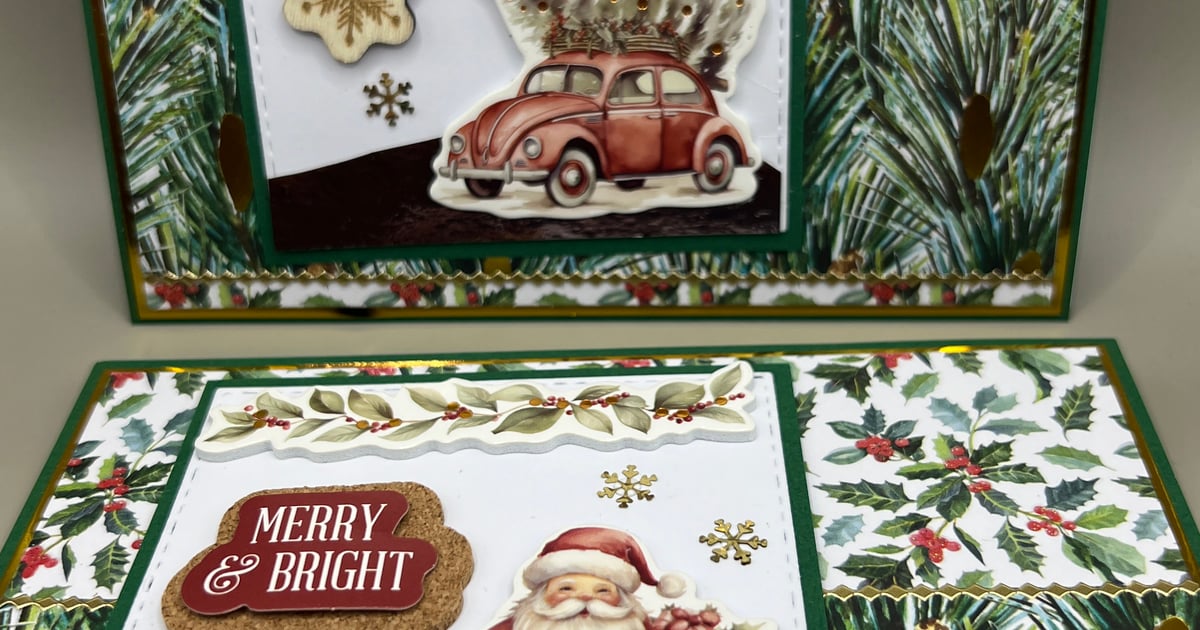 Weihnachtskarten "Merry & Bright + habt eine wundervolle Weihnachtszeit ...