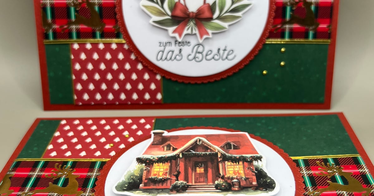 Weihnachtskarten "zum Feste das Beste" klassisch - Weihnachts ...