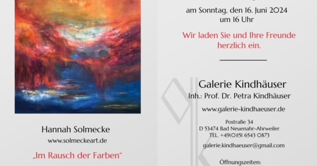 Hannah Solmecke – Im Rausch der Farben - Archiv | Galerie Kindhaeuser